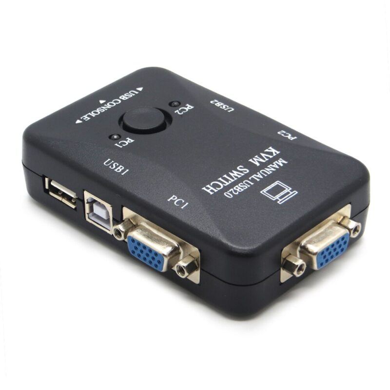 2 Port USB 2.0 Monitor VGA KVM Switch – Micro Zone